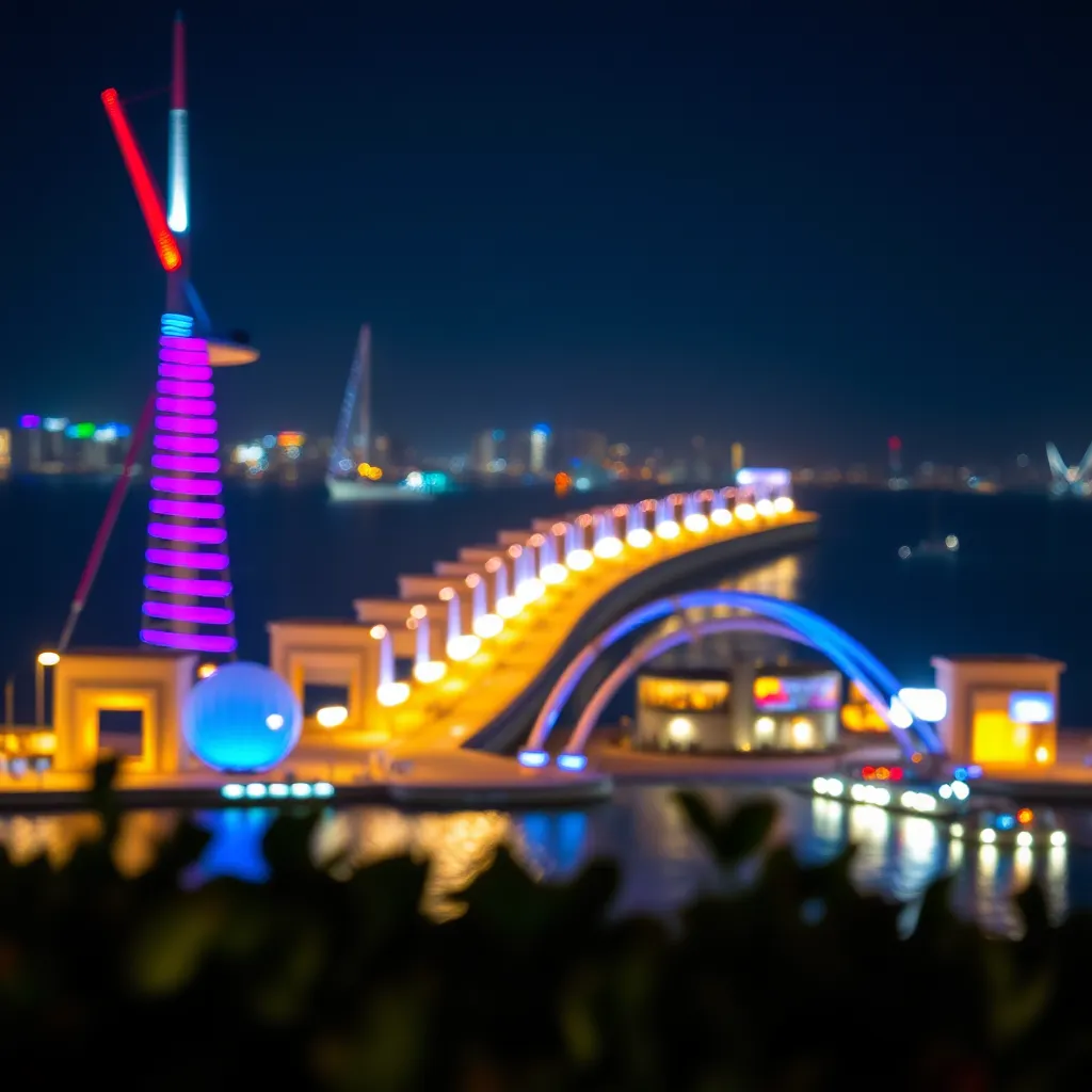 Discover the Night Magic of Blue Waters Island in Dubai